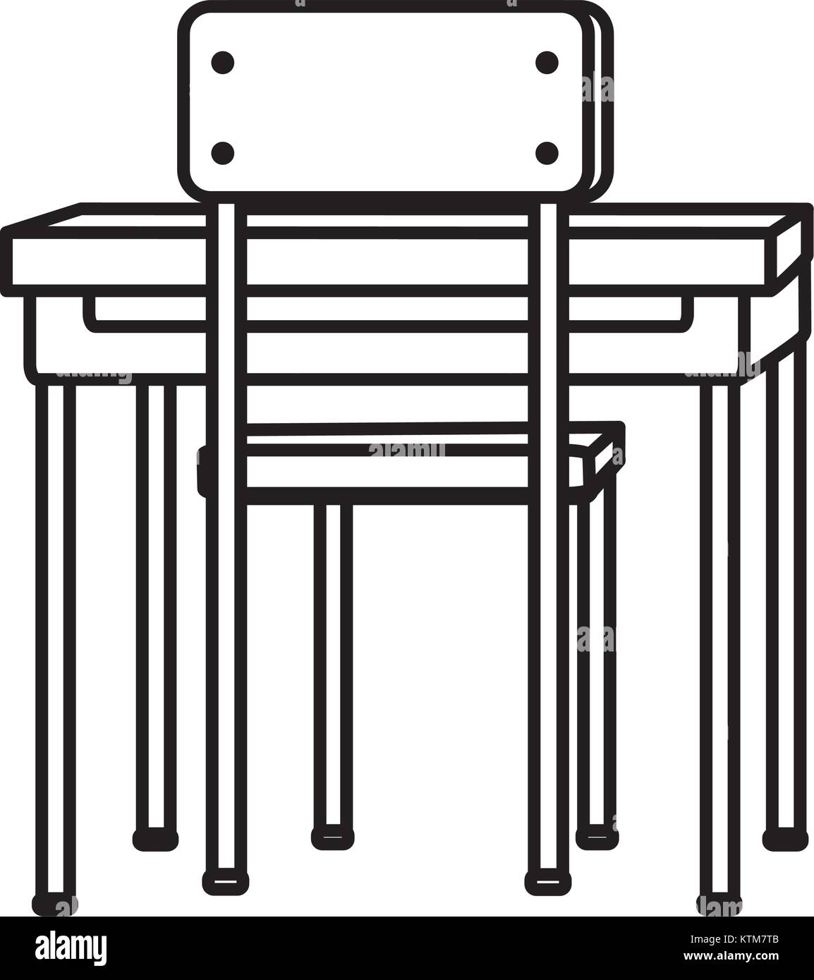 School chair and table design Stock Vector Image & Art - Alamy