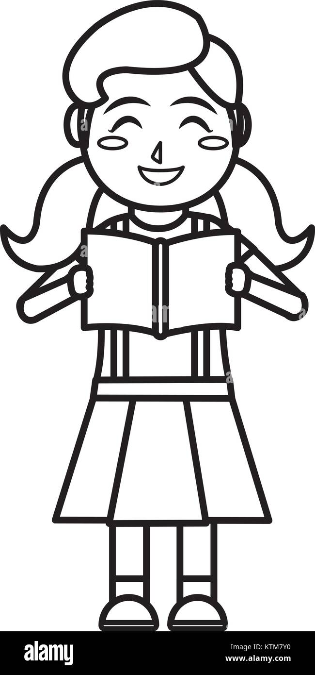 Girl and book design Stock Vector Image & Art - Alamy