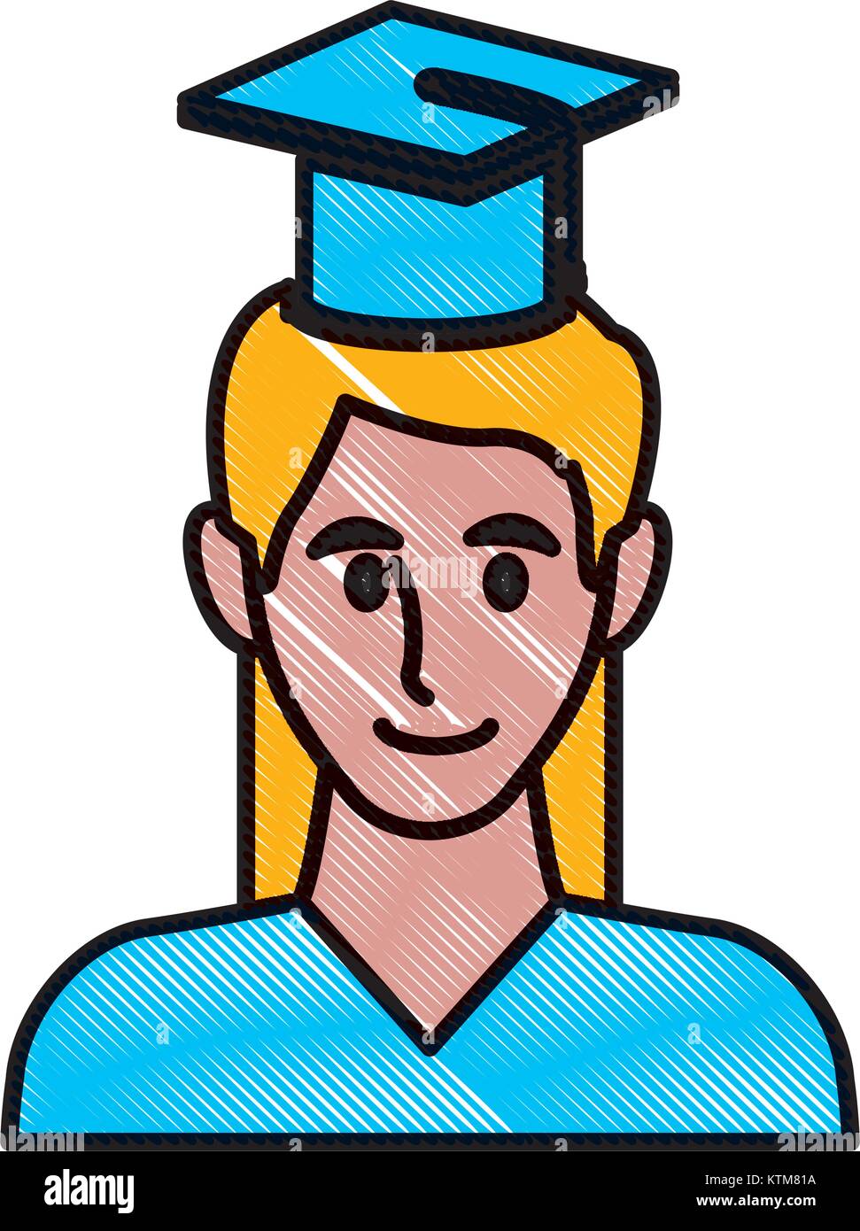 Student with hat avatar icon vector illustration graphic design Stock ...