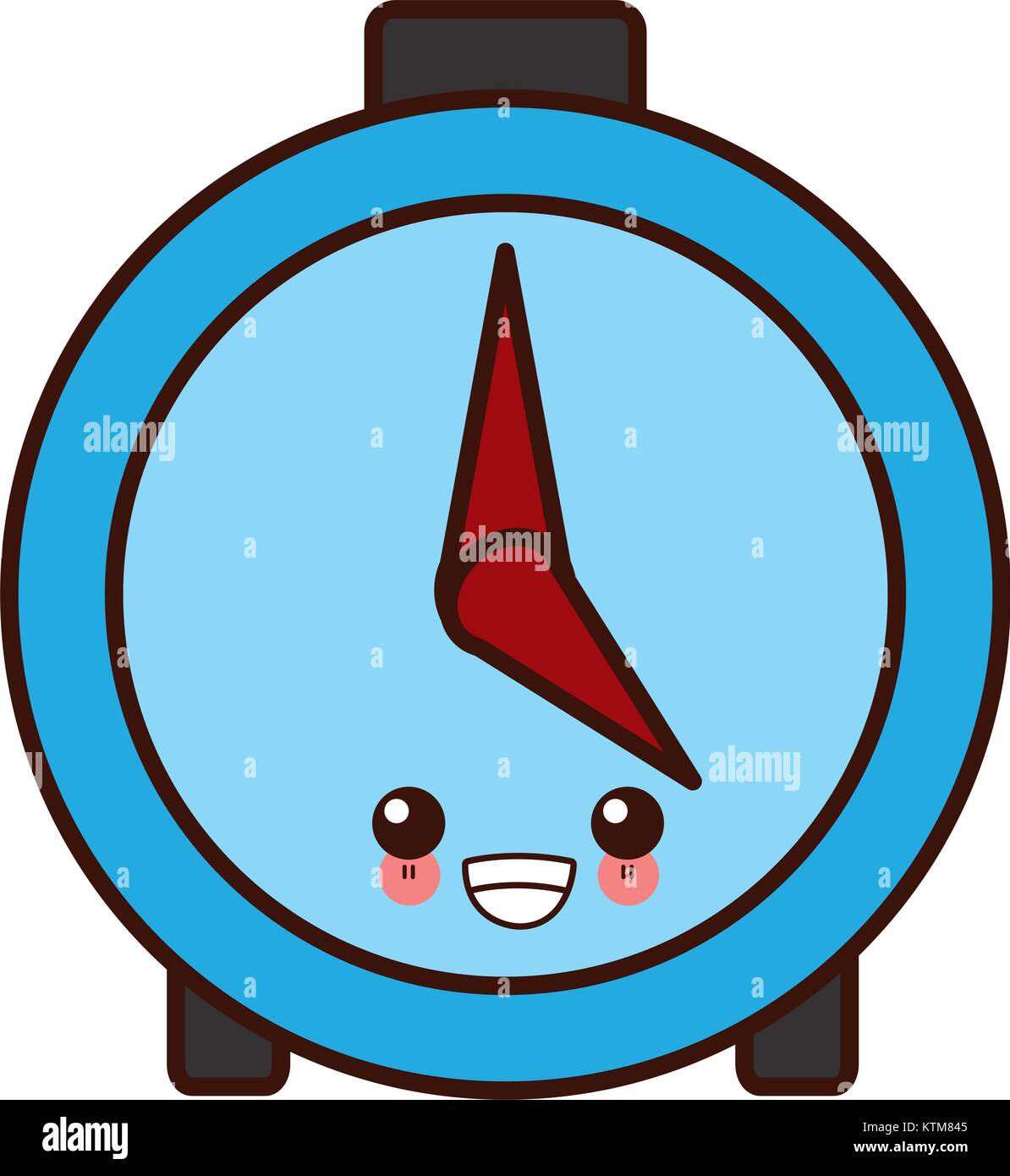 Timer chronometer symbol cute kawaii cartoon vector illustration Stock ...
