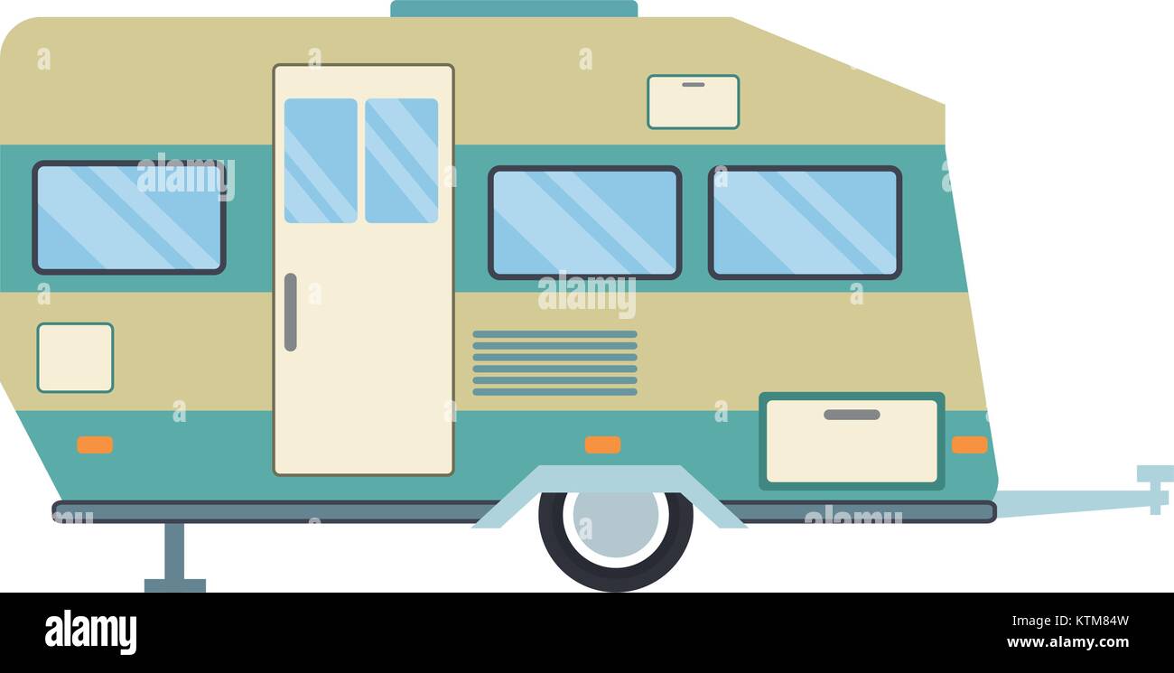 Trailer home isolated icon vector illustration graphic design Stock ...