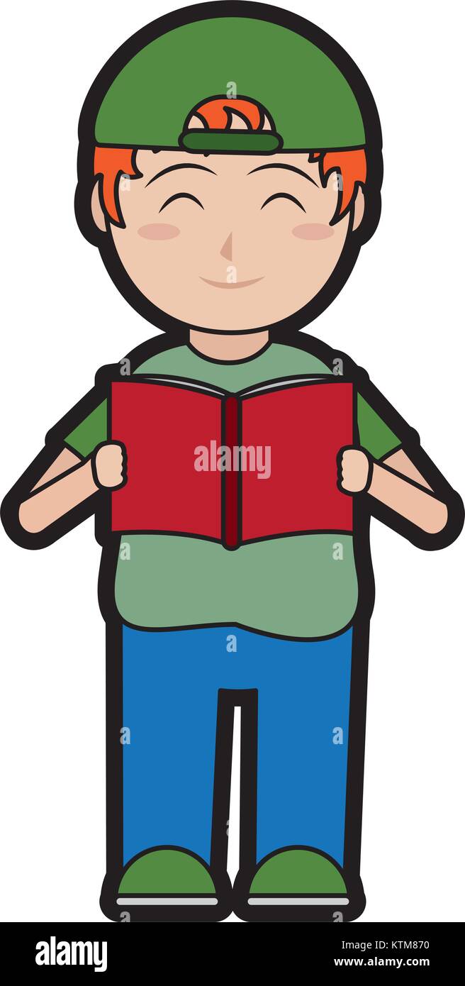 Boy and book design Stock Vector Image & Art - Alamy