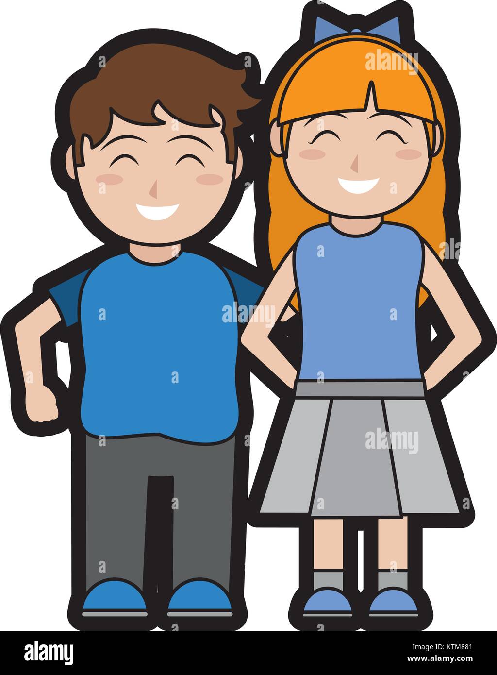 Boy and girl cartoon design Stock Vector Image & Art - Alamy