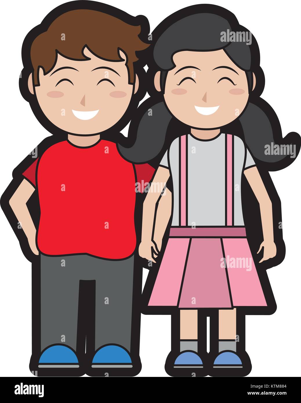 Boy and girl cartoon design Stock Vector Image & Art - Alamy