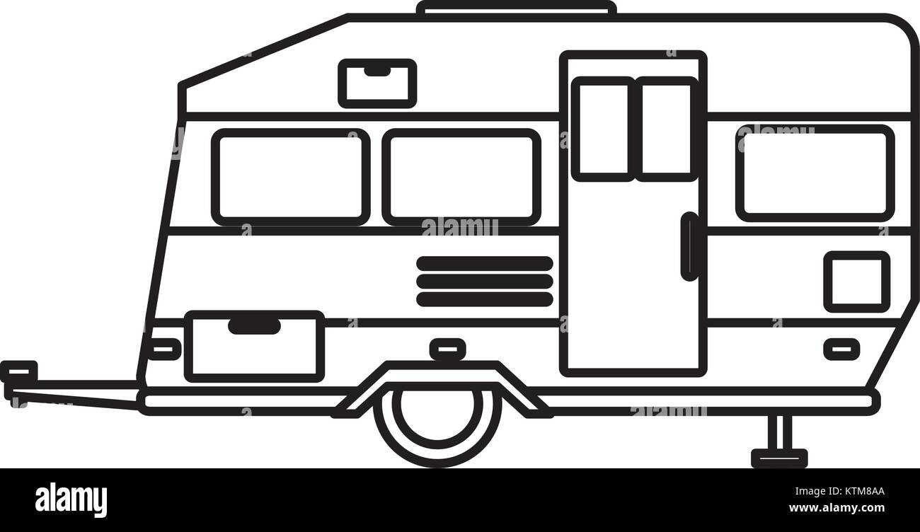 Trailer home isolated icon vector illustration graphic design Stock ...