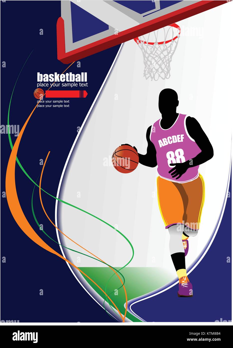 Basketball players. Vector illustration Stock Vector Image & Art - Alamy