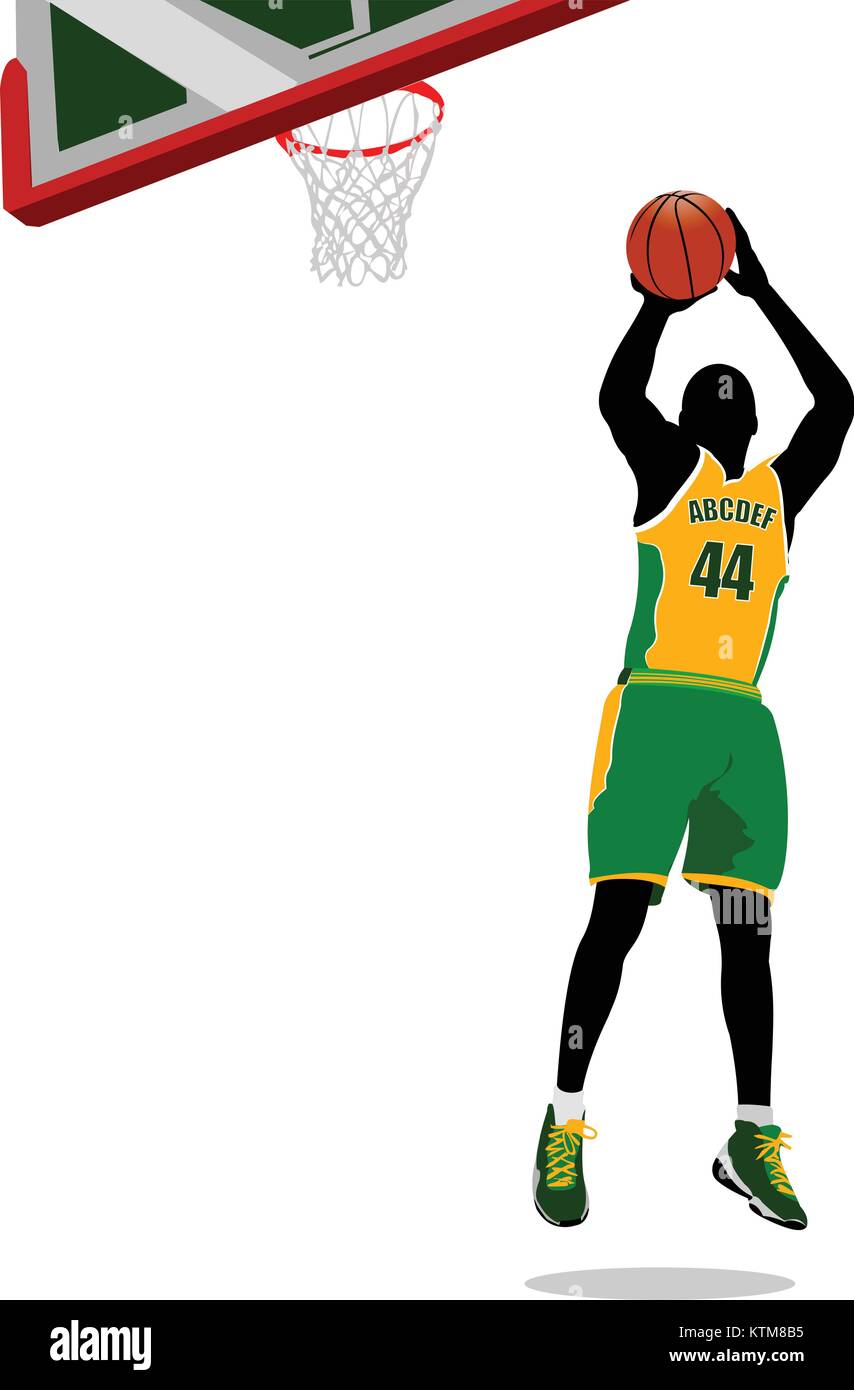 Basketball players. Vector illustration Stock Vector Image & Art - Alamy