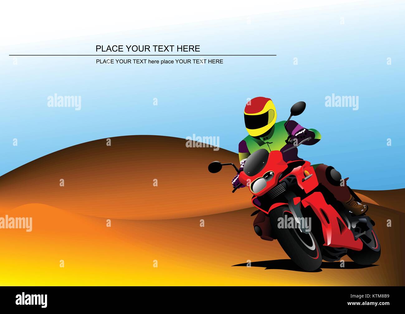 Abstract background with motorcycle image. Vector illustration Stock ...