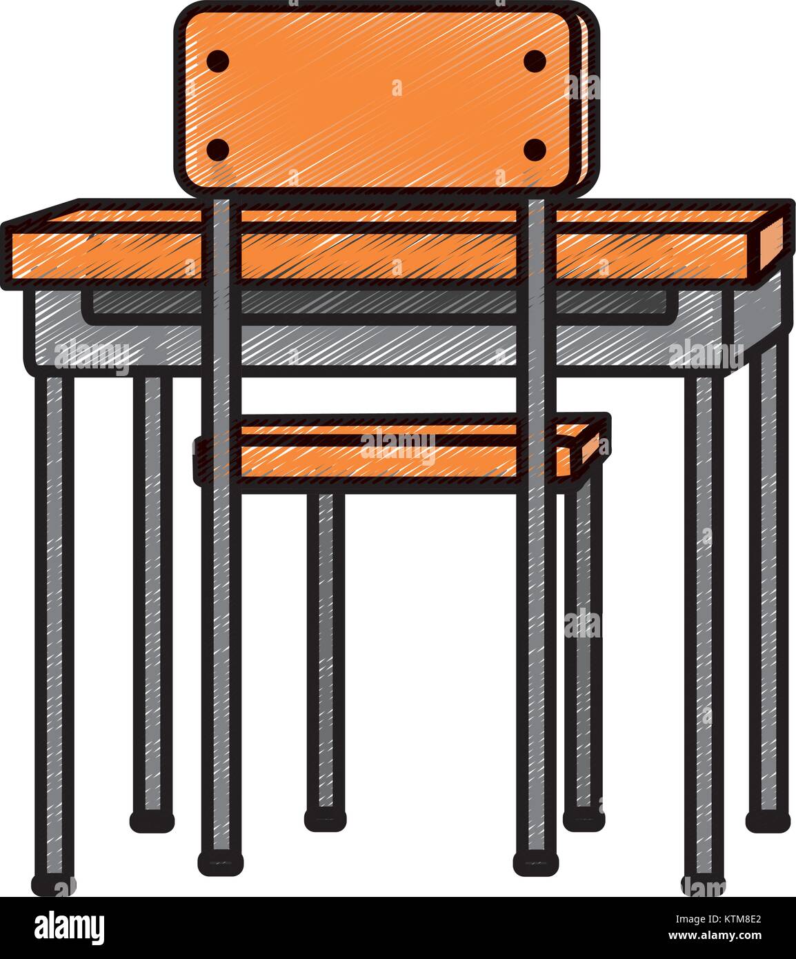 School chair and table design Stock Vector Image & Art - Alamy