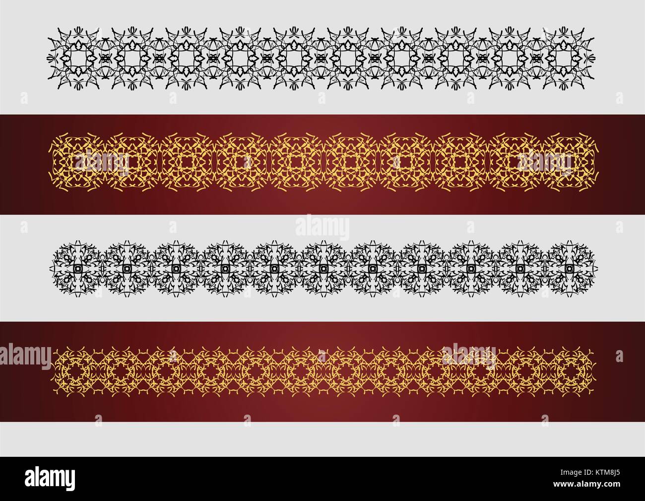 Collection of Ornamental Rule Lines in Different Design styles. Vector ...