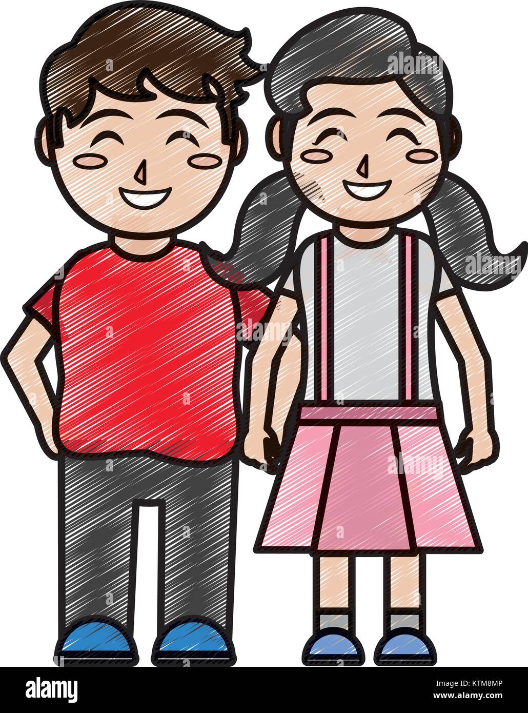 Girl and boy cartoon design Stock Vector Image & Art - Alamy