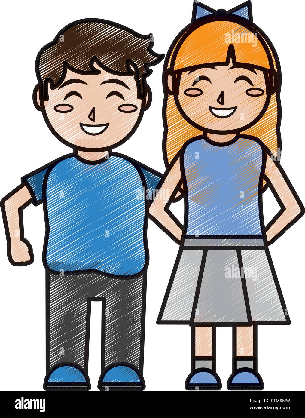 Girl and boy cartoon design Stock Vector Image & Art - Alamy