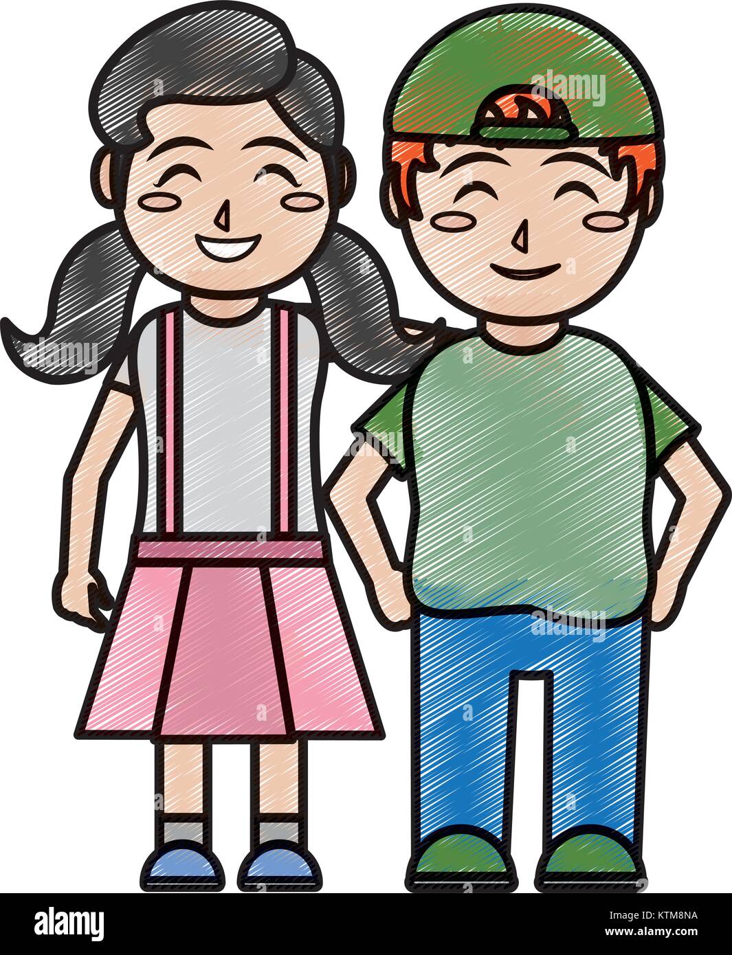 Girl and boy cartoon design Stock Vector Image & Art - Alamy
