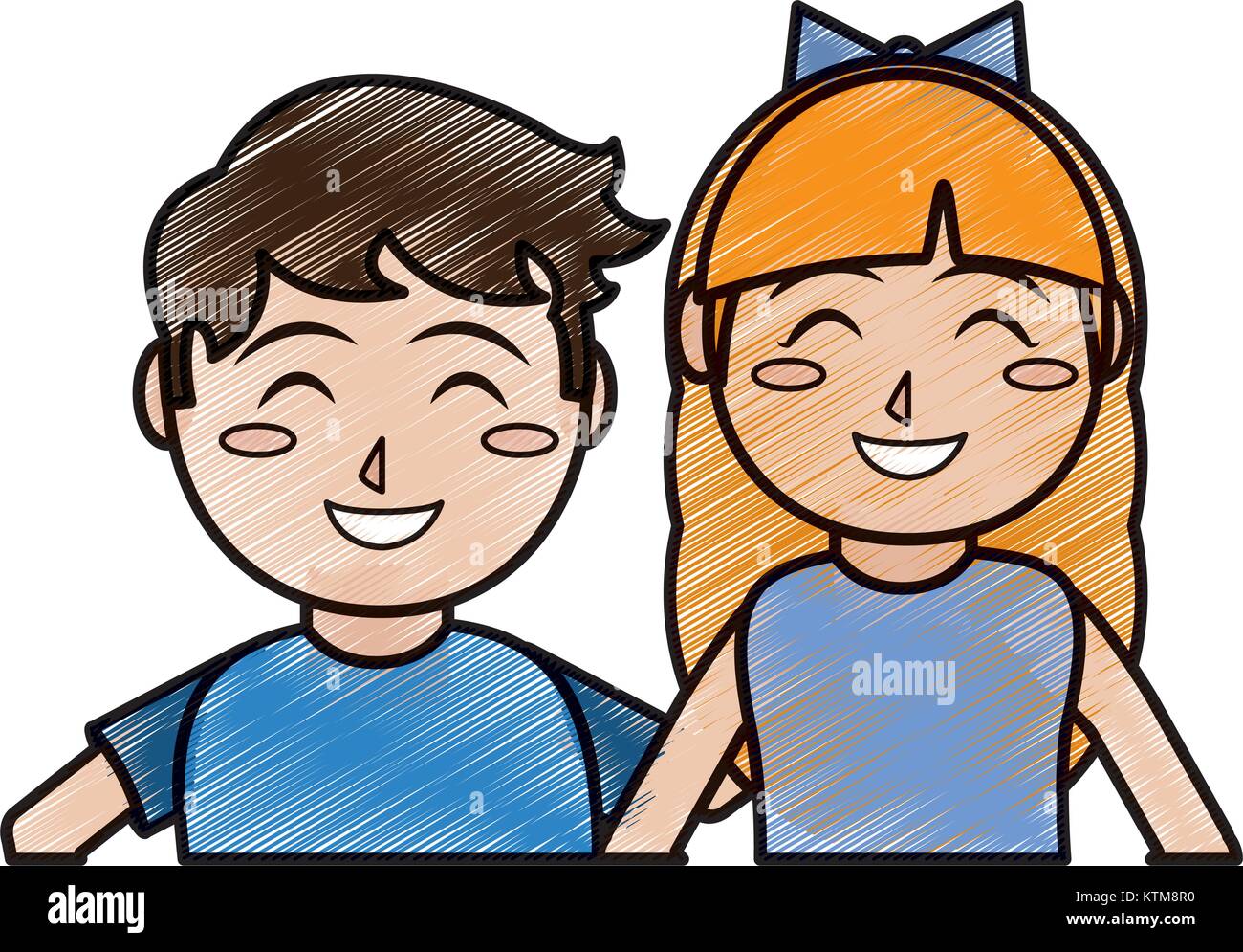 Girl and boy cartoon design Stock Vector Image & Art - Alamy