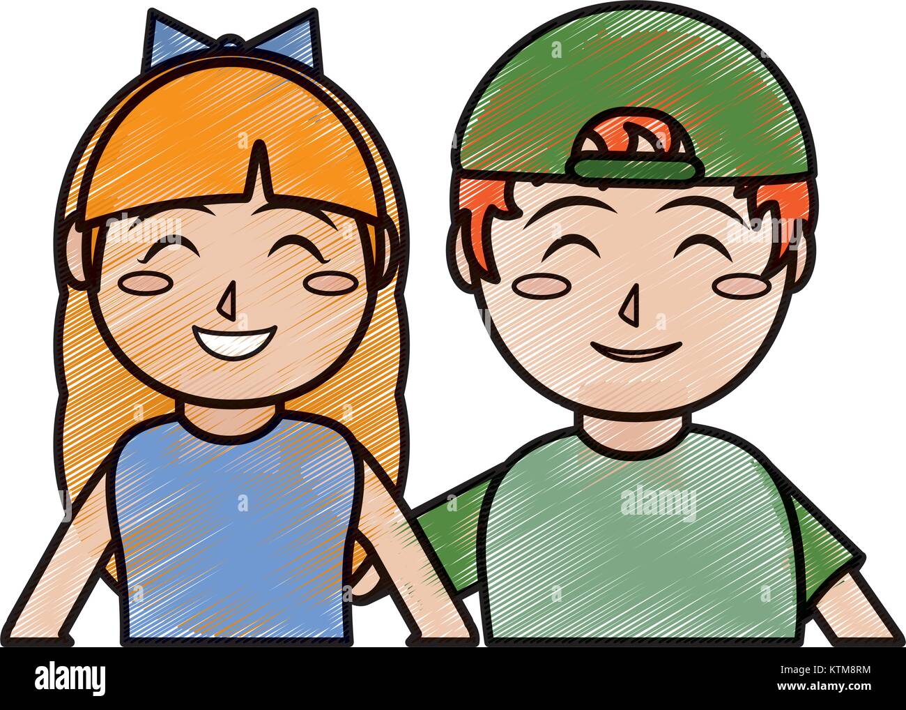 Girl and boy cartoon design Stock Vector Image & Art - Alamy