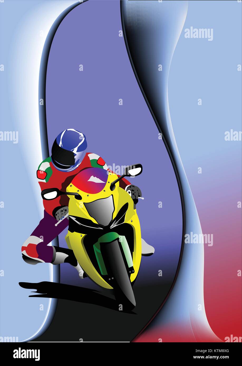 Abstract background with motorcycle image. Vector illustration Stock ...