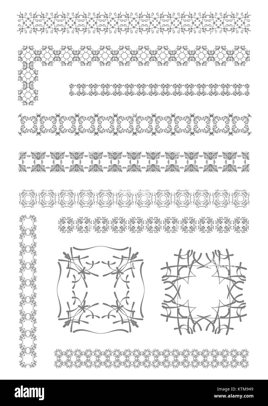 Collection of Ornamental Rule Lines and frames in Different Design ...