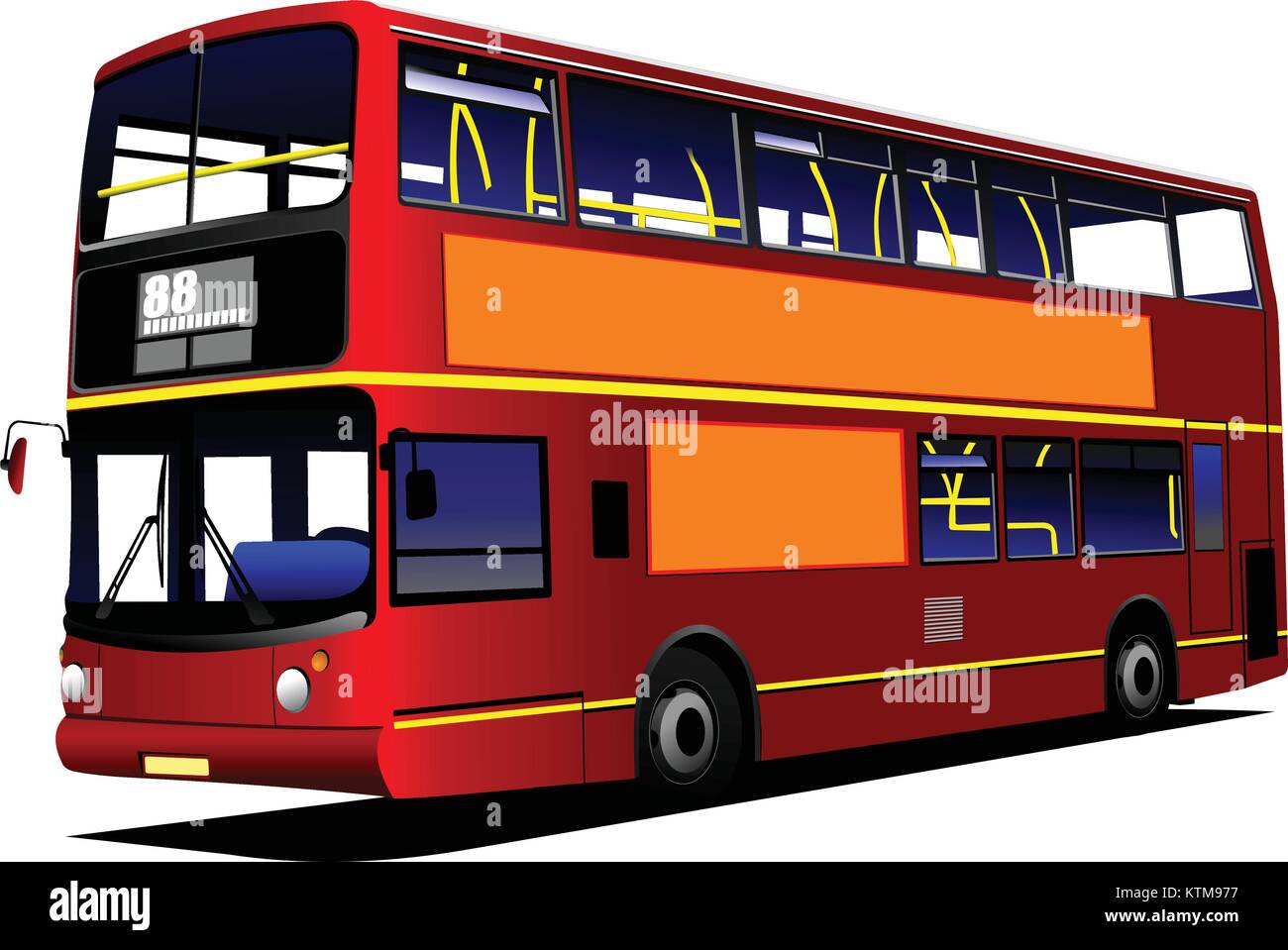 Red city bus . Coach. Vector illustration Stock Vector Image & Art - Alamy