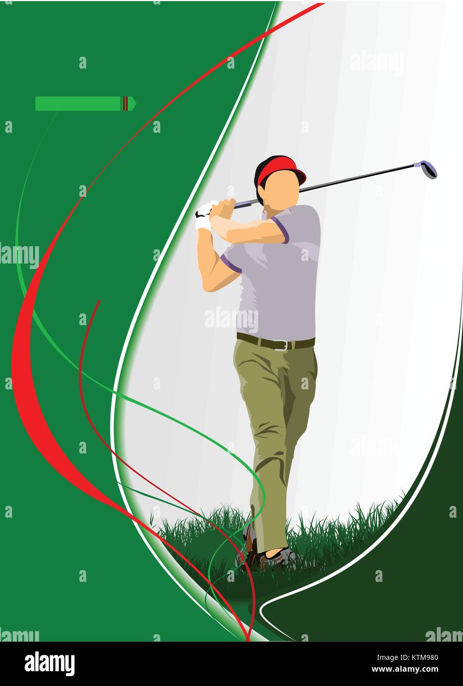 Golf player poster. Vector illustration Stock Vector Image & Art - Alamy