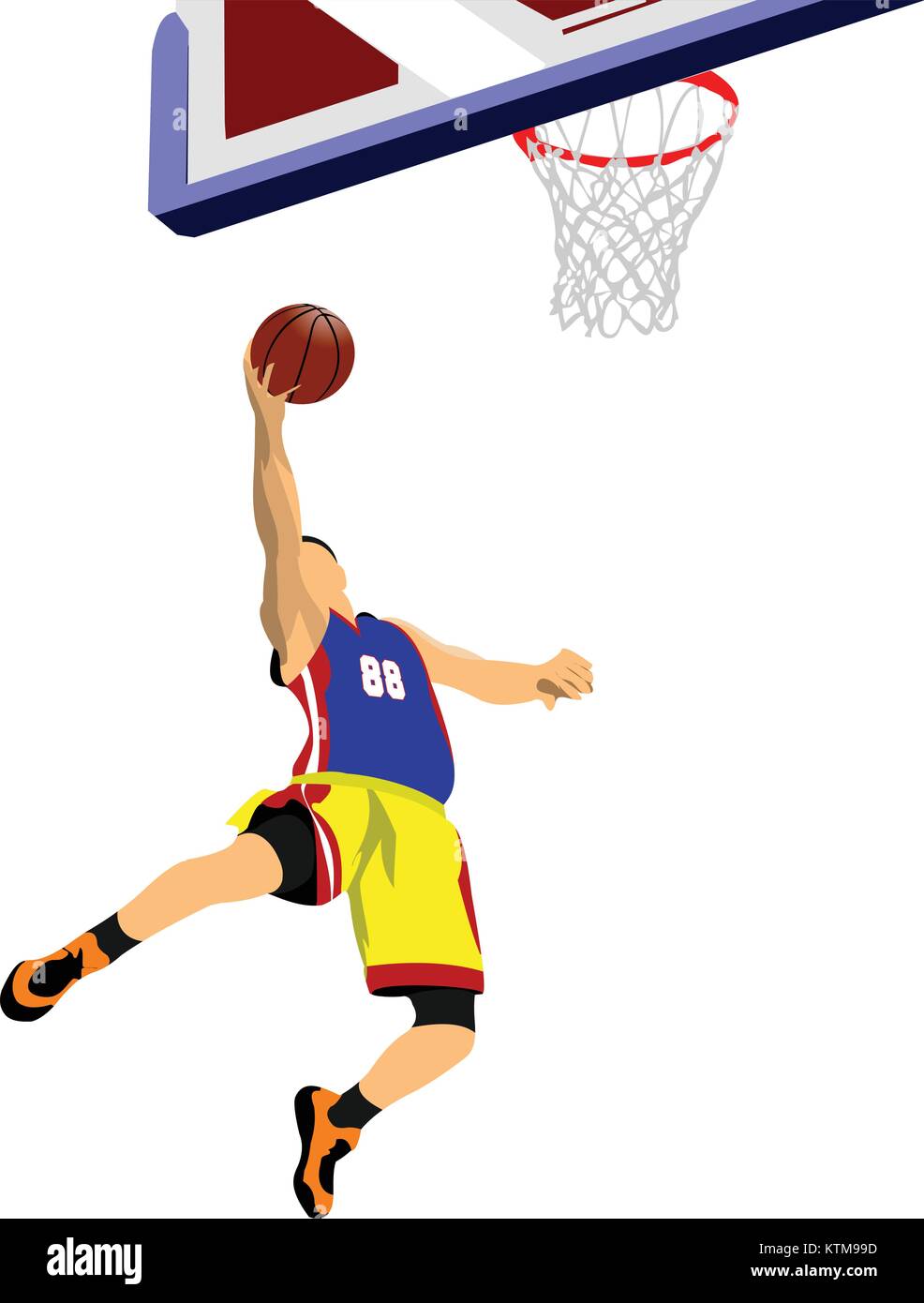 Basketball players. Vector illustration Stock Vector Image & Art - Alamy