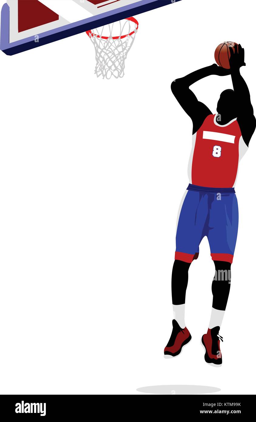 Basketball players. Vector illustration Stock Vector Image & Art - Alamy