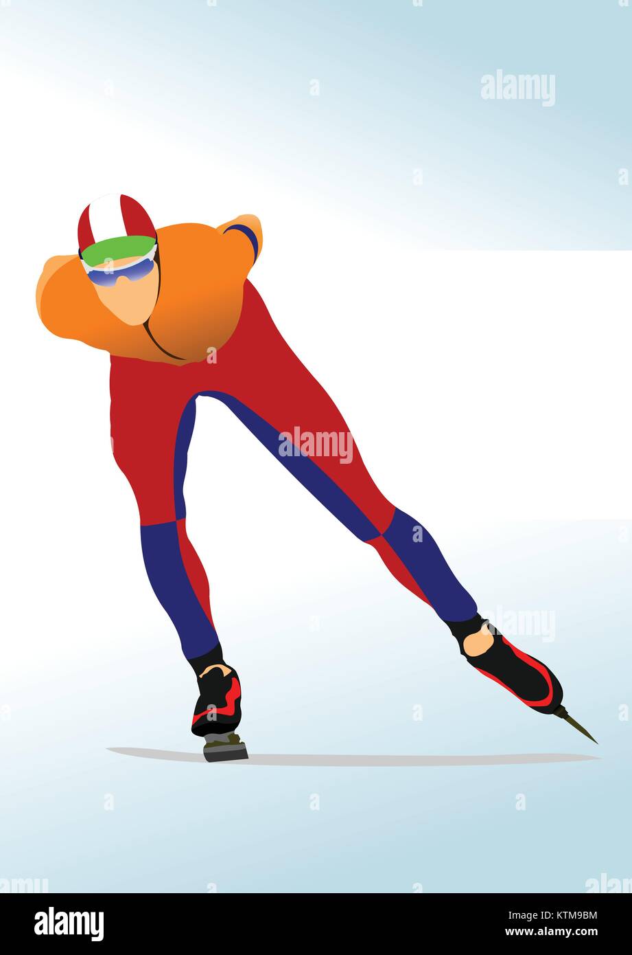 Speed skating. Vector illustration Stock Vector Image & Art - Alamy