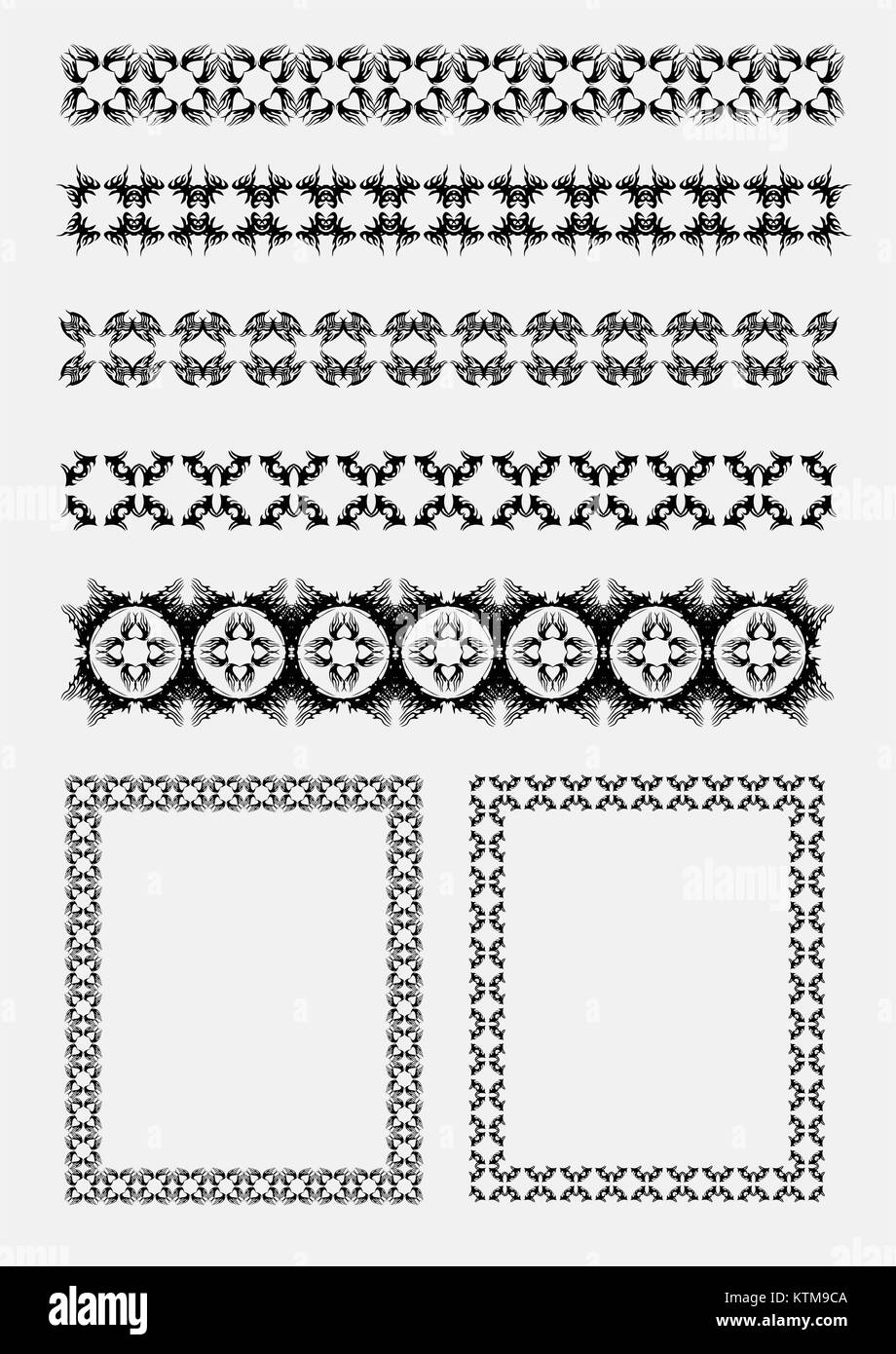 Collection of Ornamental Rule Lines and frames in Different Design ...
