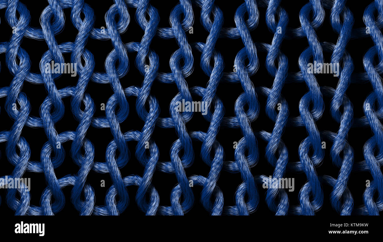 A striking closeup 3d illustration of woven material strands made of ...