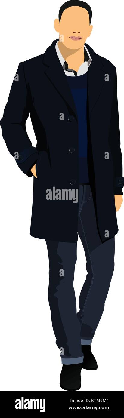 Young handsome man. Businessman.Vector illustration Stock Vector Image ...