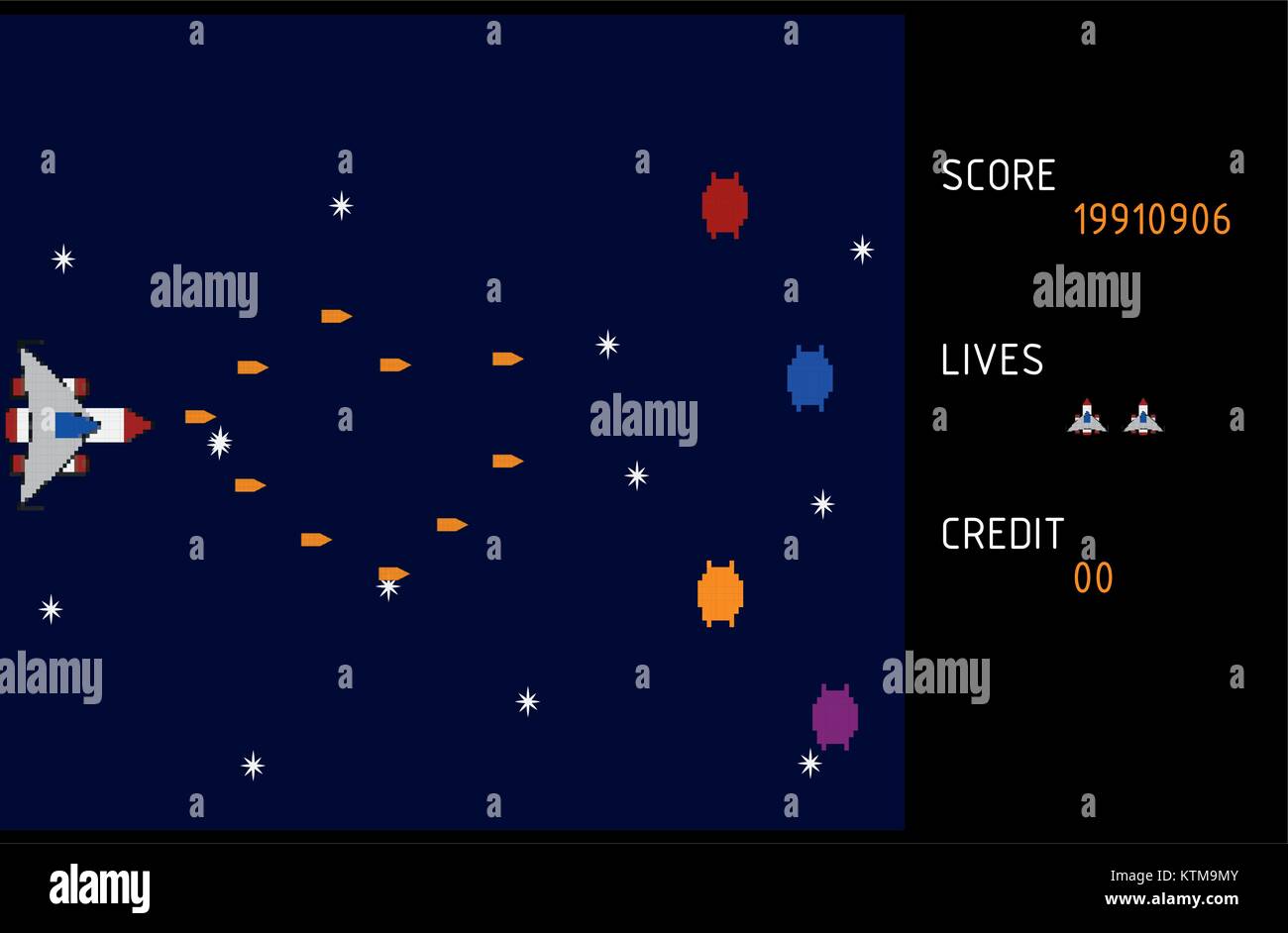 Retro game design Stock Vector Image & Art - Alamy