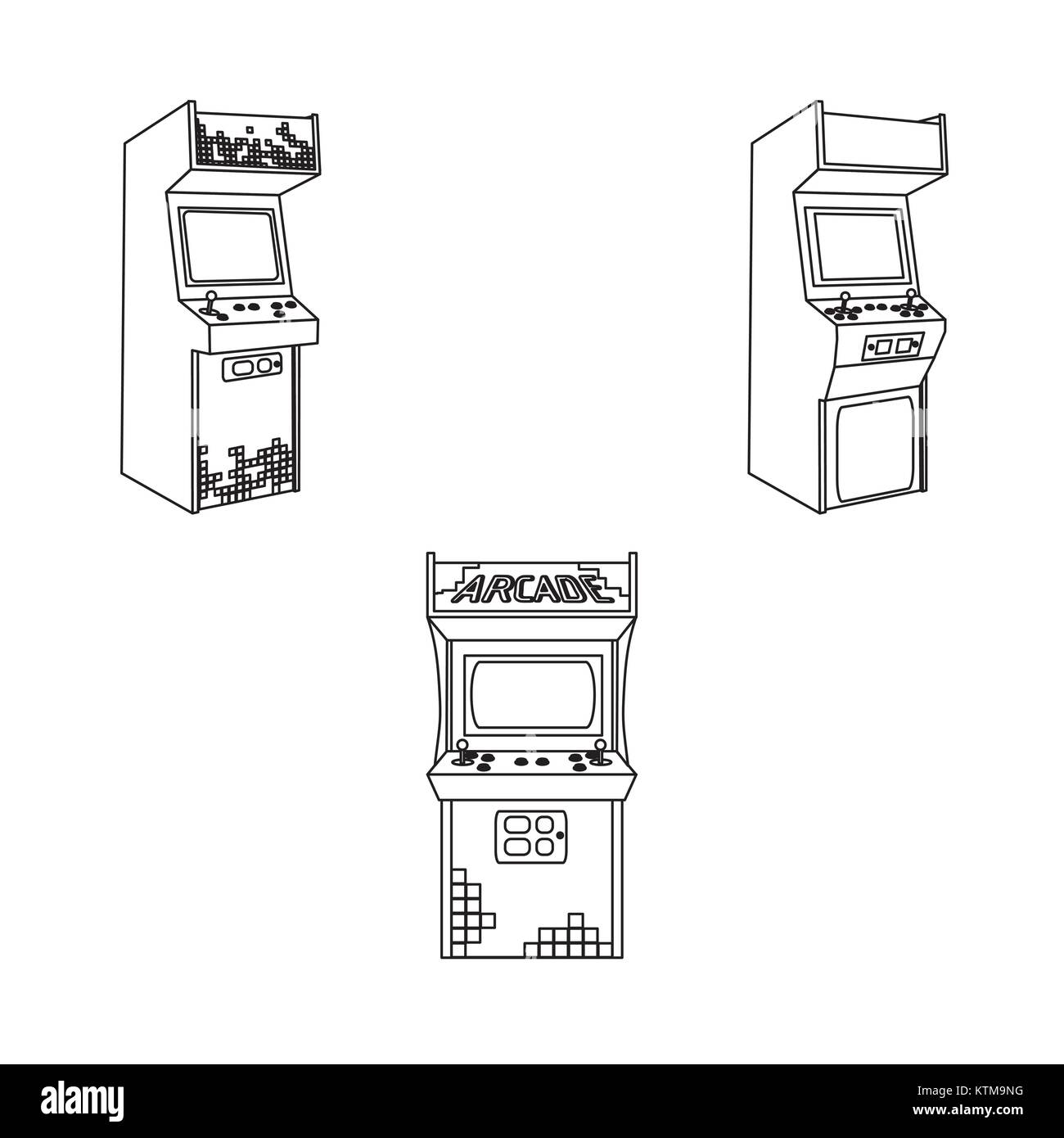 Classic arcade machine Cut Out Stock Images & Pictures - Alamy