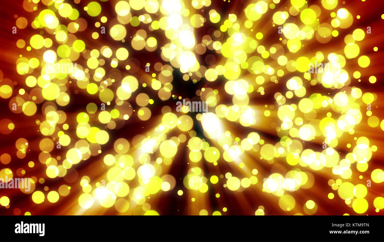 A fantasy style 3d rendering of festive yellow lights covering the ...