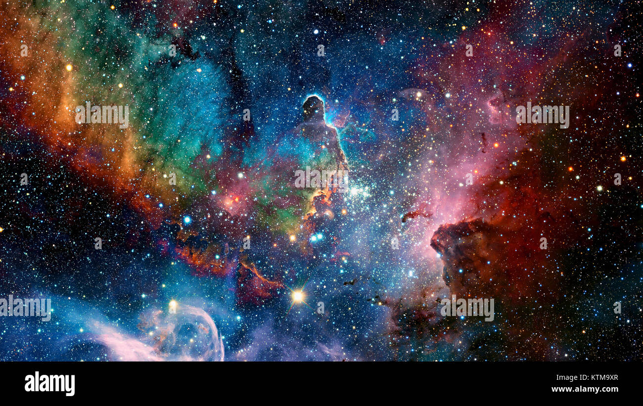 Beautiful nebula, stars and galaxies. Elements of this image furnished ...