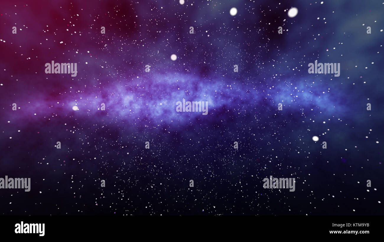 A dreamlike 3d rendering of a star field of our universe with thousands ...