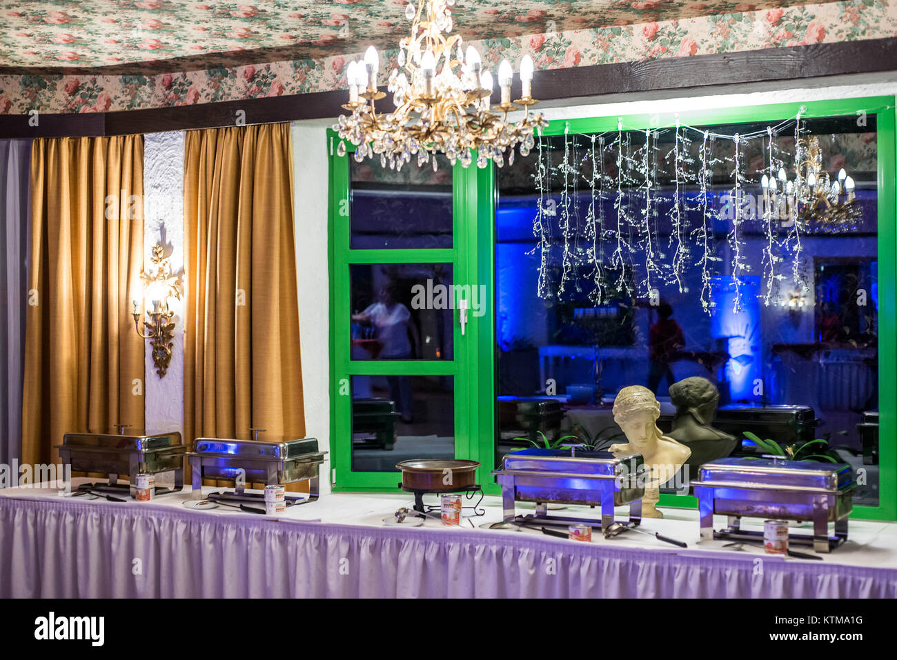 Party Brunch with big Buffet Food Meat Vegetables Stock Photo - Alamy