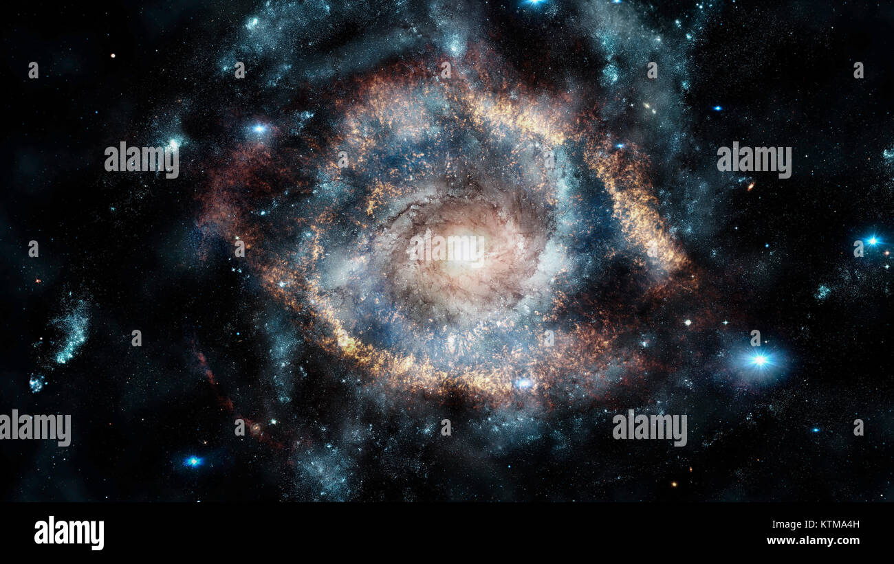 Galaxy and nebula. Elements of this Image Furnished by NASA Stock Photo ...