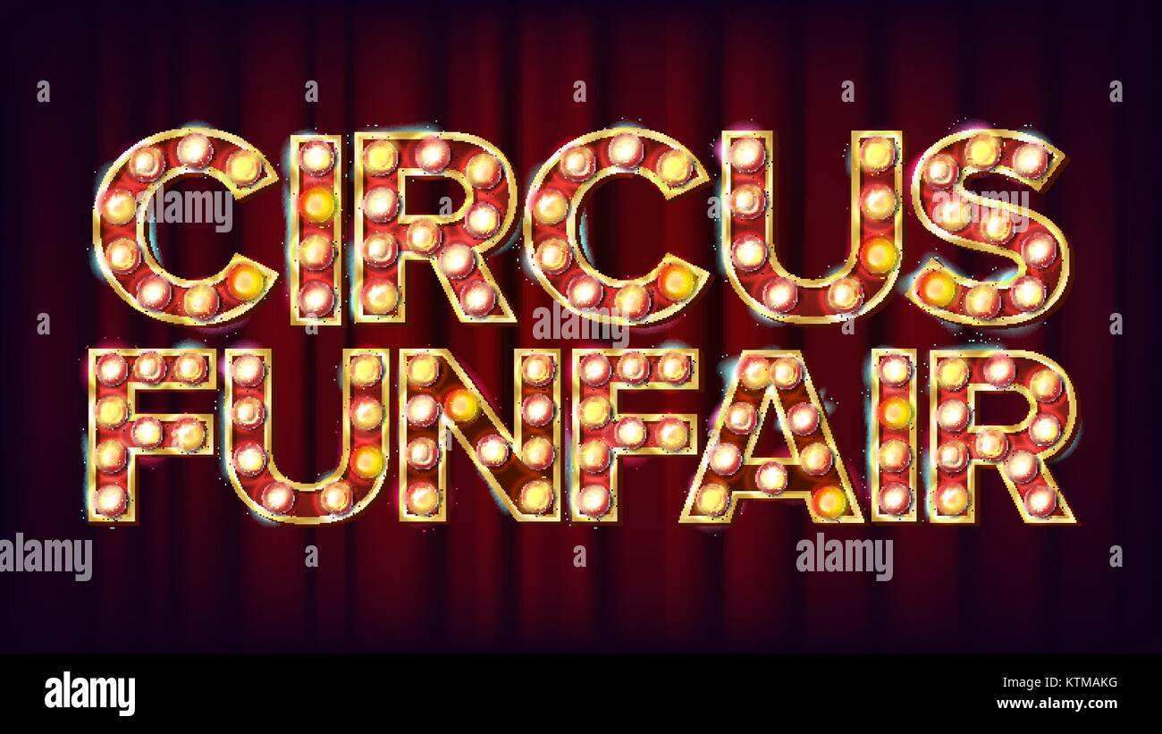 Circus Funfair Banner Sign Vector. For Party, Festival Signboard Design ...