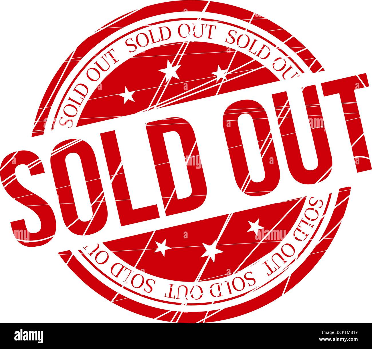 Circular scratched sold out red isolated stamp Stock Vector Image & Art ...
