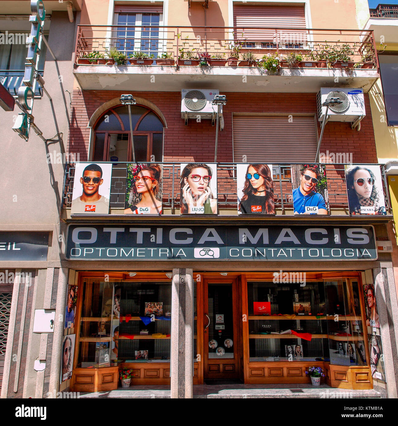 Optical shop, Muravera, Sardinia, Italy Stock Photo - Alamy