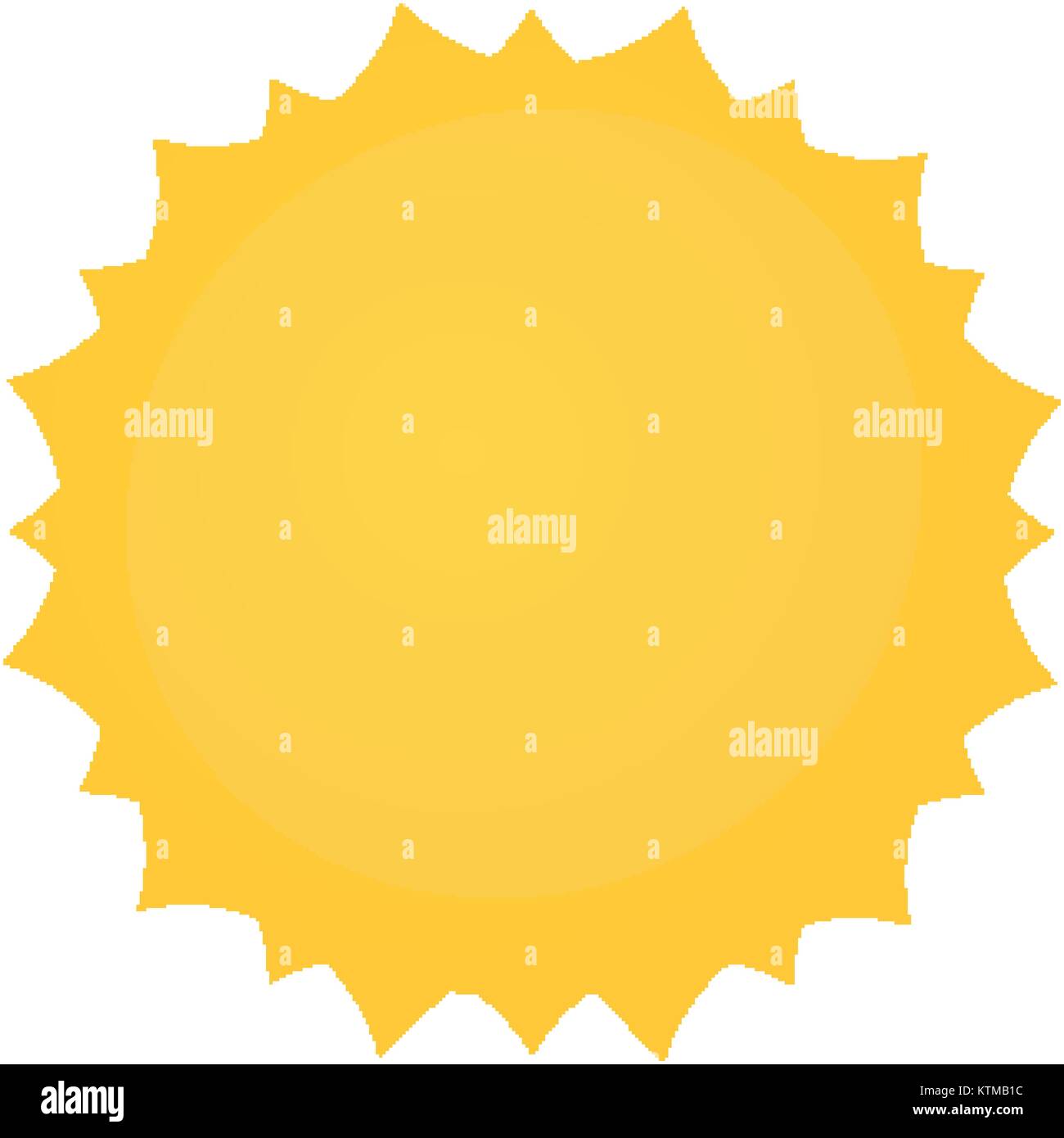 Yellow sun badge design illustration on white background Stock Vector ...