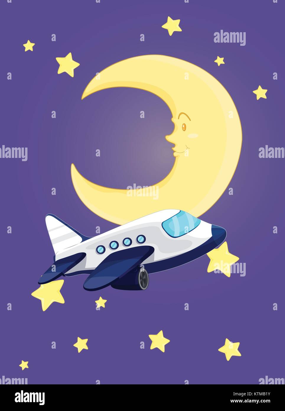 Plane Flying At Night