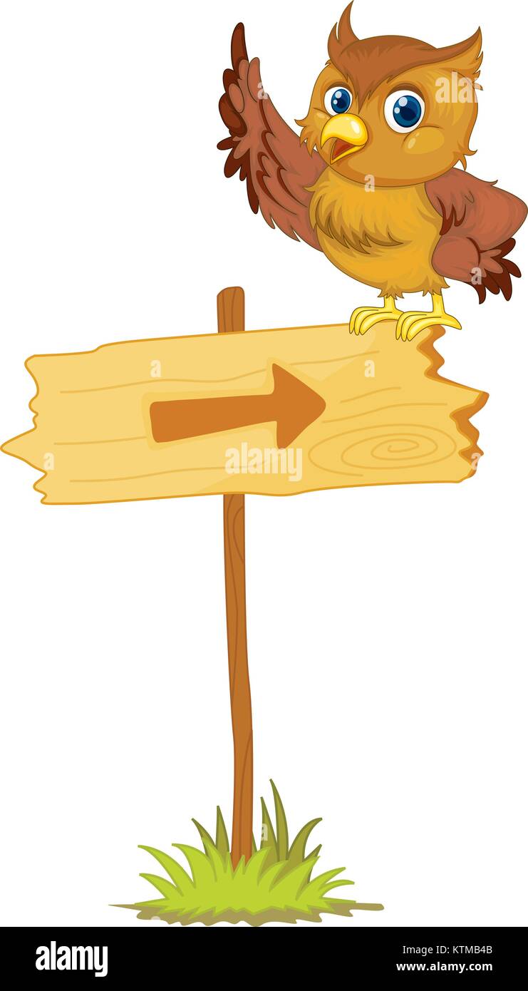 Illustration of an owl on a sign Stock Vector Image & Art - Alamy