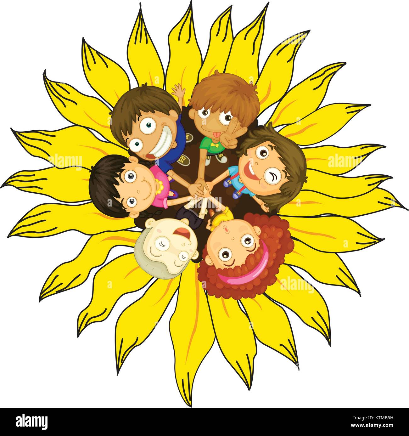 Firendship circle with young children Stock Vector Image & Art - Alamy