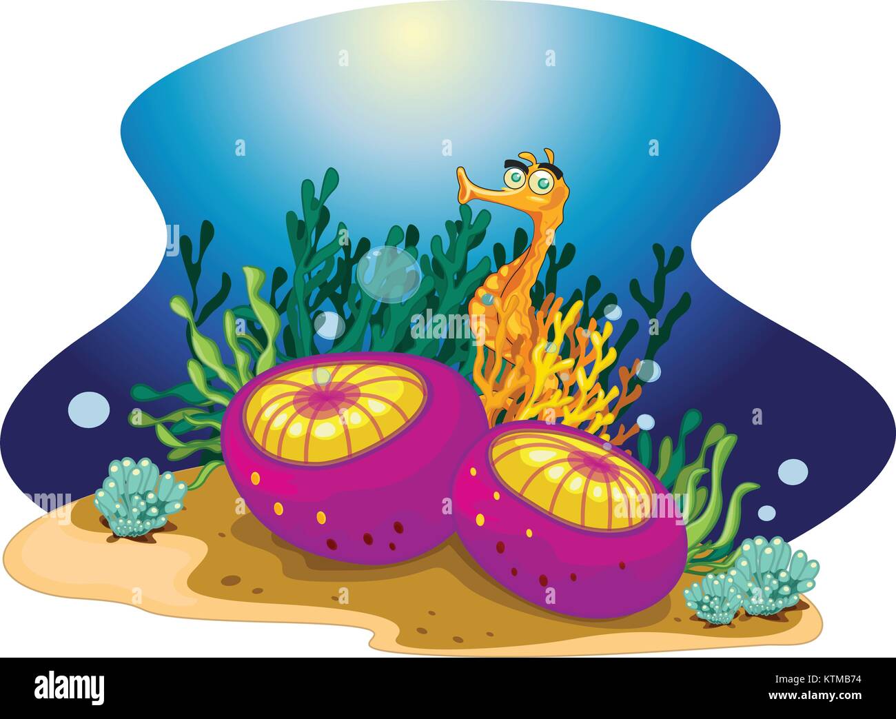 illustration of a colorful reef element Stock Vector Image & Art - Alamy