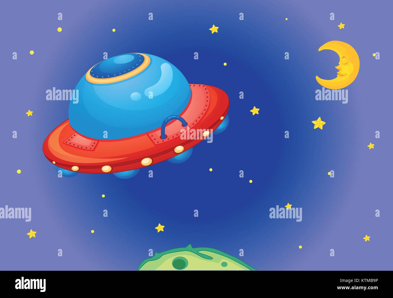 Illustration of alien spaceship Stock Vector Image & Art - Alamy
