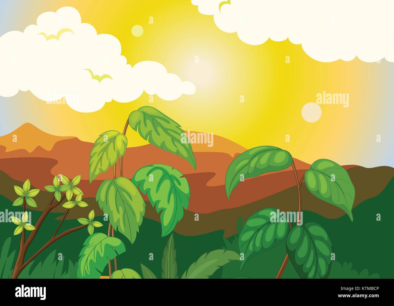 Nature background of a sunrise Stock Vector Image & Art - Alamy