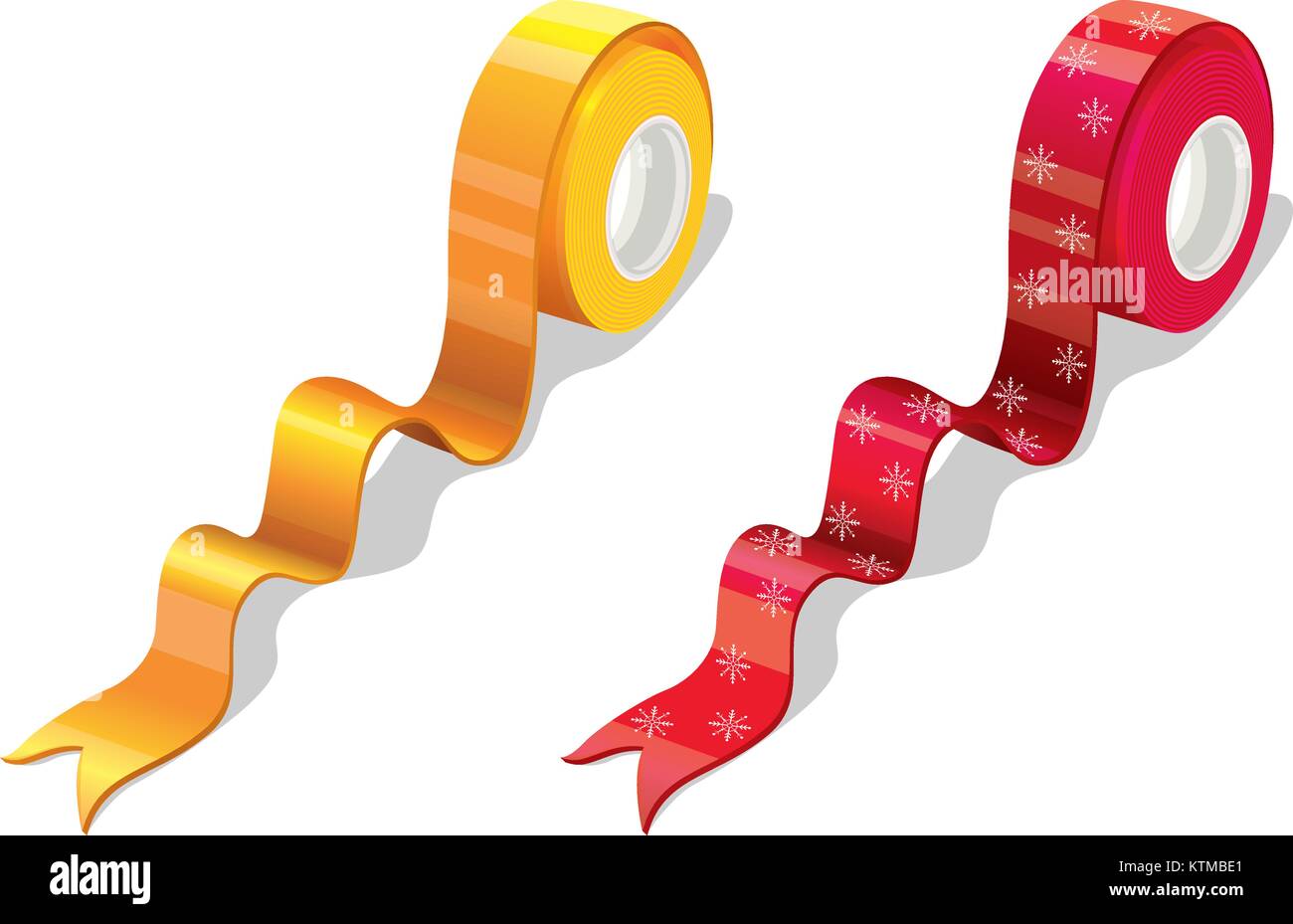 Illustration of 2 spools of wrapping tape Stock Vector Image & Art - Alamy