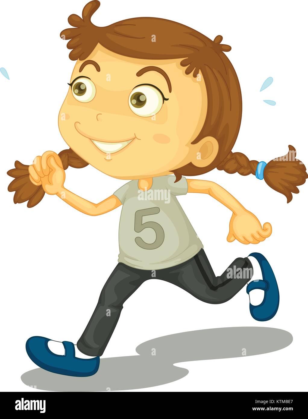 Illustration of a child running Stock Vector Image & Art - Alamy