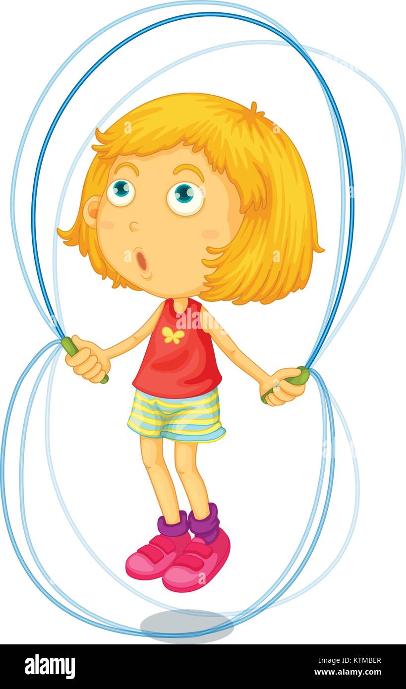 Illustration of a child skipping Stock Vector Image & Art - Alamy