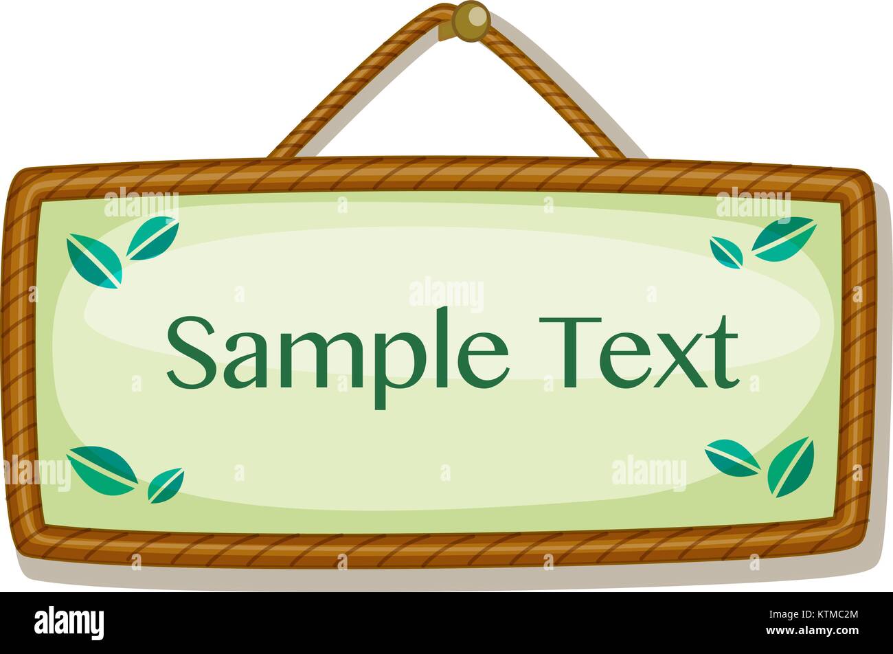 Illustration of a small hanging sign Stock Vector Image & Art - Alamy